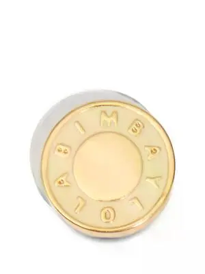 Bimba Y Lola Ivory Enamel Logo Earrings