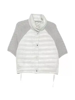Herno Quilted Knit-sleeve Jacket - Grey
