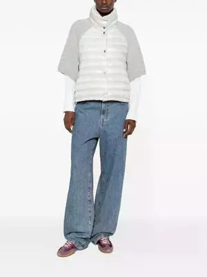 Herno Quilted Knit-sleeve Jacket