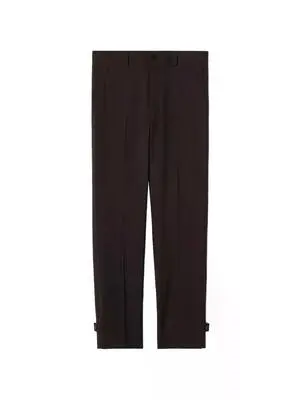Gucci Belt-loops Pressed-creases Trousers - Brown