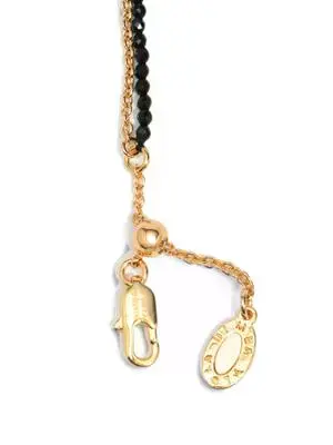 Bimba Y Lola Black Heart-logo Double-chain Bracelet