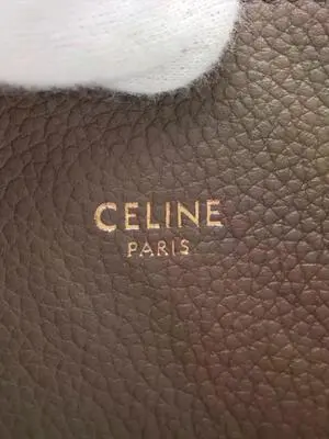 Celine 2000-2026 Small Leather Phantom Cabas Tote Bag - Grey