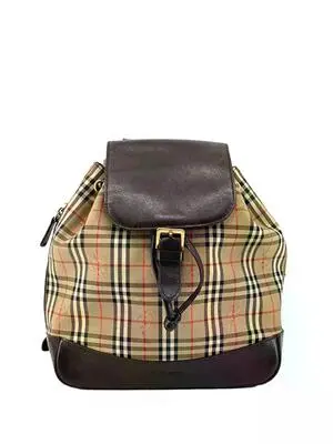 Burberry 2000-2017 Haymarket Check Canvas Backpack - Neutrals