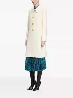 Gucci Double G Wool Coat - White