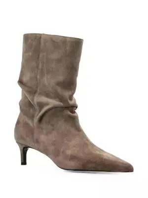 BLACK SUEDE STUDIO Marty 50 Slouchy Ankle Boots - Neutrals