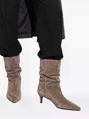 BLACK SUEDE STUDIO Marty 50 Slouchy Ankle Boots - Neutrals