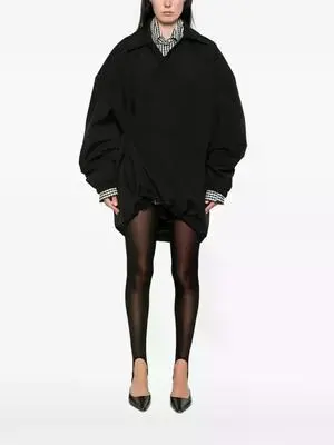 Marie Adam-Leenaerdt Oversized Draped Hoodie Coat - Black