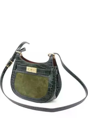 Tory Burch Small Lee Radziwill Croc-effect Crossbody Bag - Green