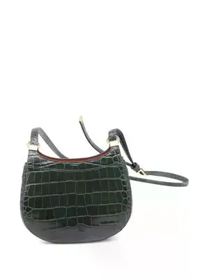 Tory Burch Small Lee Radziwill Croc-effect Crossbody Bag - Green