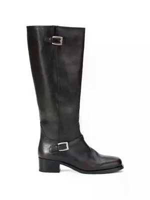 Staud Brooklyn Buckle-detail Knee-high Boots - Brown