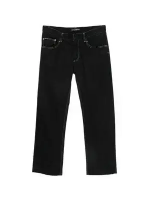 Dolce & Gabbana 2000s Contrast-stitch Trousers - Black