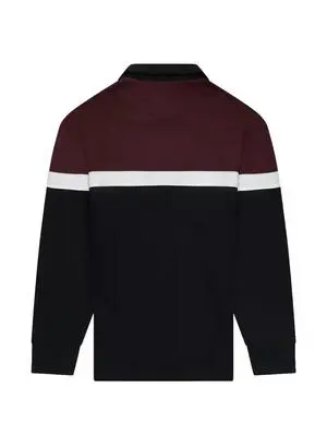 Simone Rocha Striped-pattern Cotton Polo Shirt - Black