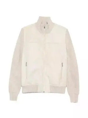VENGERA Ribbed-knit Panelled Jacket