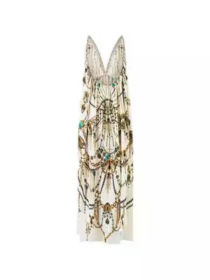 Camilla Open-back Cape Dress
