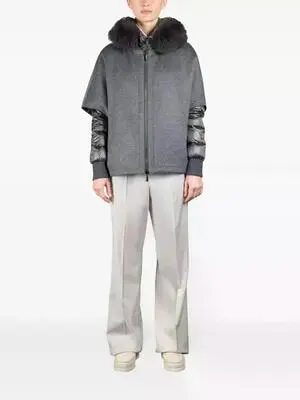 MOORER Hooded Coat - Grey