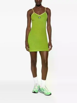 Dolce & Gabbana 2000s Logo-patch Spaghetti-strap Dress