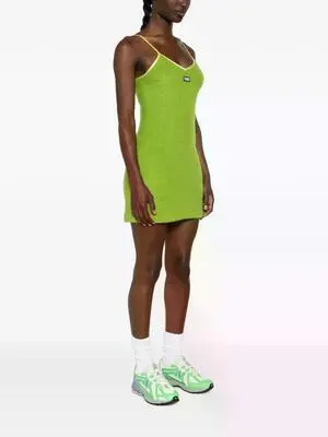 Dolce & Gabbana 2000s Logo-patch Spaghetti-strap Dress