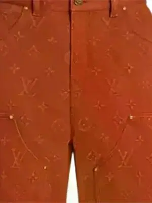 LOUIS VUITTON 2021 Monogram Embossed Carpenter Jeans