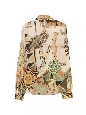 Roberto Cavalli 2000s Graphic-print Shirt - Neutrals