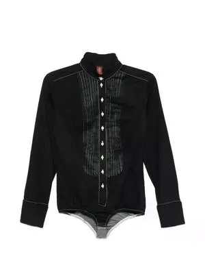 DONDUP 2000s Contrast-stitch Shirt - Black