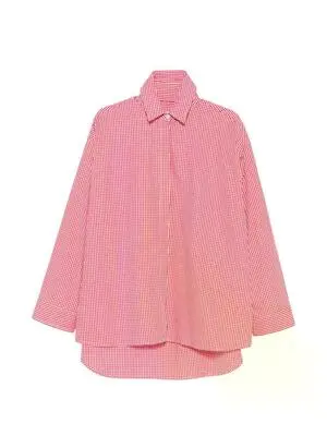 Marie Adam-Leenaerdt Gingham-check Oversized Shirt - Red