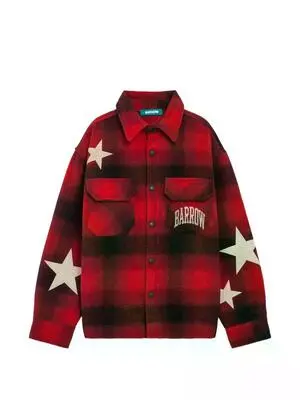 BARROW Star-print Checked Shirt