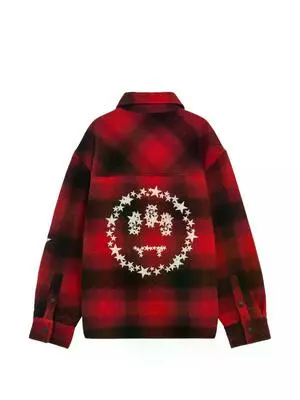 BARROW Star-print Checked Shirt