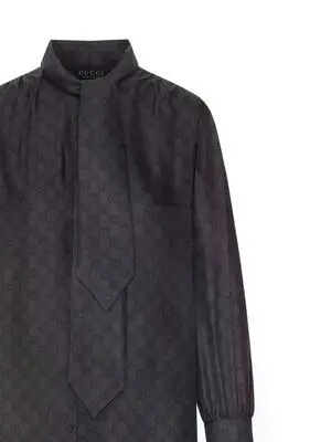 Gucci Gg Supreme Pussy-bow Blouse
