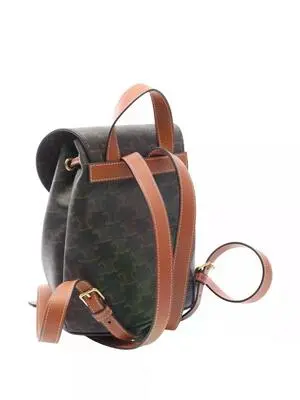 Celine 2000-2026 Triomphe Coated Canvas Bonnie Backpack - Brown