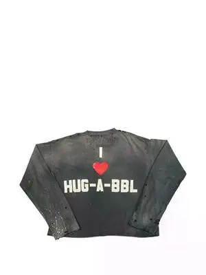 SECND SLF Distressed Slogan-print T-shirt