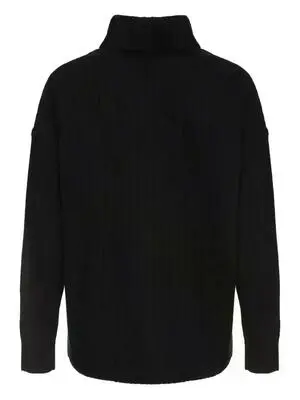 Max Mara Ribbed Turtleneck Sweater - Black