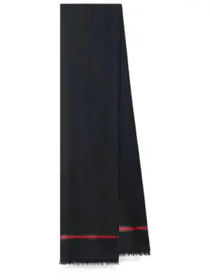 Gucci Double G Jacquard Stole Scarf - Blue
