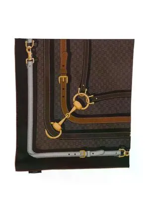Gucci Horsebit Belt-print Scarf - Neutrals