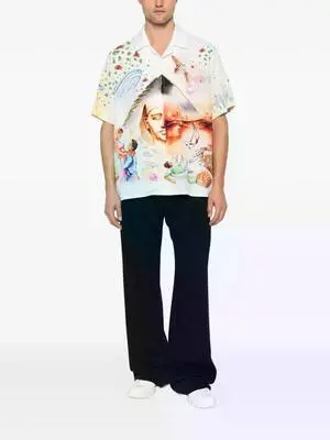 Casablanca Short-sleeve Buttoned Shirt - White