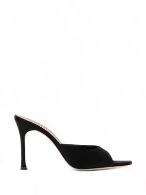 Amina Muaddi Alexa 95 Heeled Sandals - Black