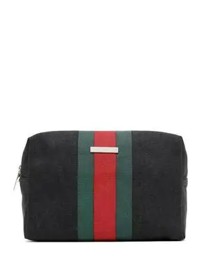 Gucci Positano Logo-plaque Clutch Bag - Black