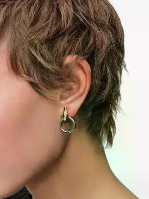 Bimba Y Lola Two-tone Snake Head Hoop Earrings - Gold