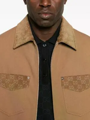 Gucci Patterned-collar Cotton Jacket