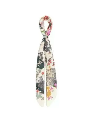 Bimba Y Lola Floral Fragments Scarf Charm - Neutrals