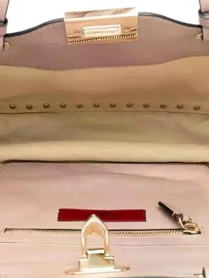 Valentino Garavani 2000-2017 Small Leather Rockstud Trapeze Satchel