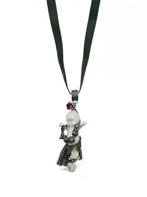 GEM KINGDOM Porcelain Doll Aloha Choker - Silver