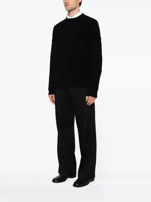 Isabel Benenato Exposed-seam Dropped-shoulder Sweater