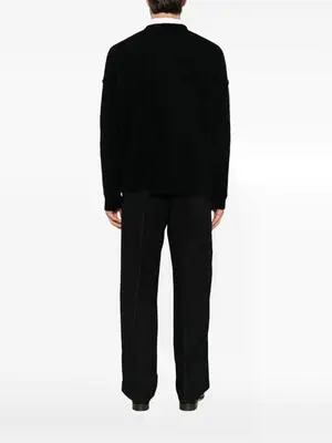Isabel Benenato Exposed-seam Dropped-shoulder Sweater