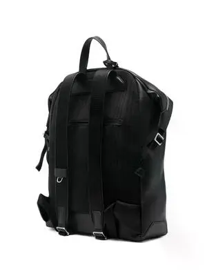 Paul Smith Signature Stripe Leather Backpack - Black