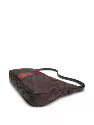 Gucci Small Lunetta Web-detail Shoulder Bag - Brown