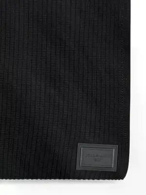 Dolce & Gabbana Logo-patch Ribbed Scarf