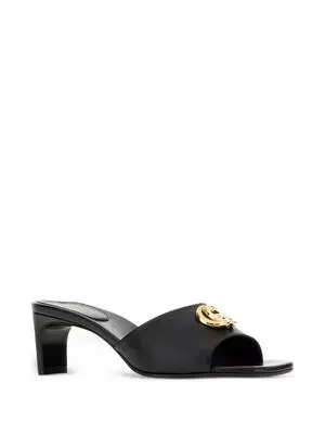 Gucci Logo-plaque Sandals - Black