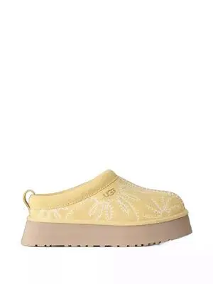 UGG Tazz Botanic Embroidered Platform Mules - Yellow