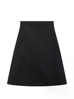 Gucci Gg Supreme A-line Midi Skirt - Black