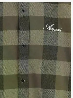 Amiri Check Logo-plaque Shirt